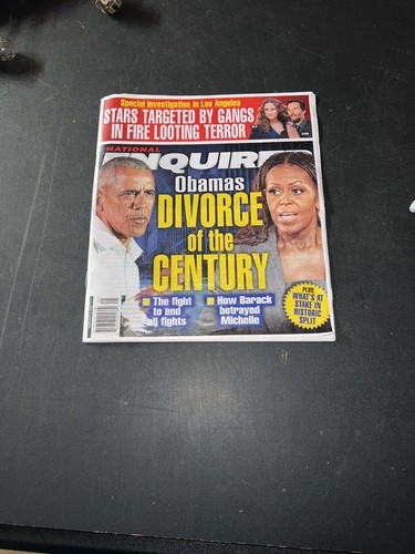 The National Enquirer Paper Magazine February 3 2025 Obama's Divorce ...