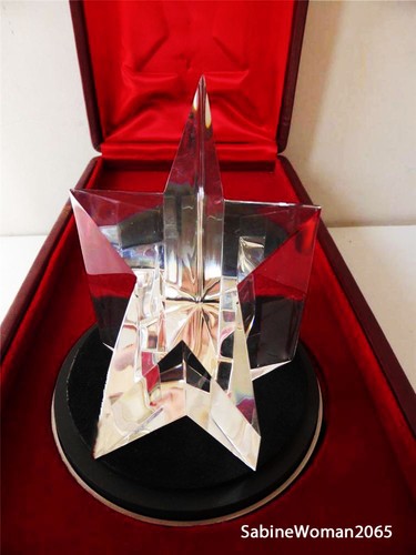 NEW in RED BOX STEUBEN glass STAR PRISM ornament galaxy stream original ...