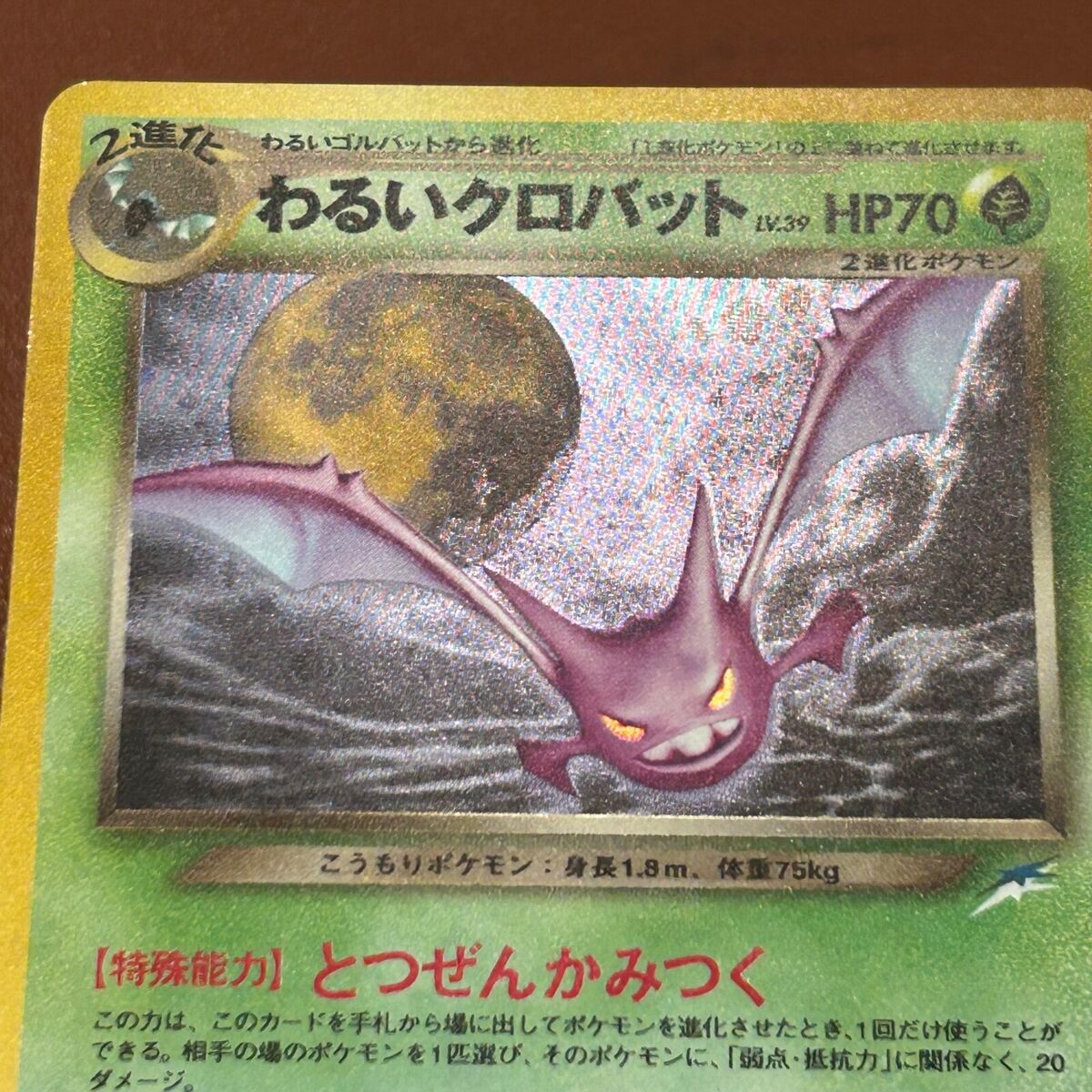 Dark Crobat No.169 Holo Vintage 1996 Pokemon TCG Japanese Dark Crobat No.169 Holo Vintage 1996 Pokemon TCG Japanese