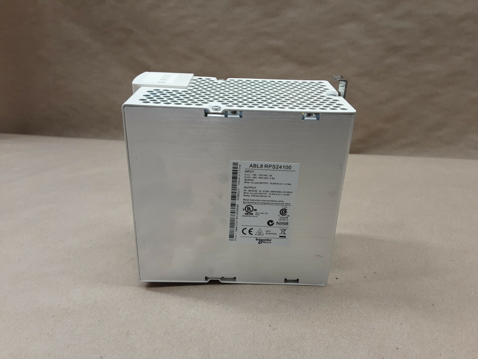 Schneider ABL8 RPS24100 Power Supply Input 100-120VAC ABL8RPS24100 ...