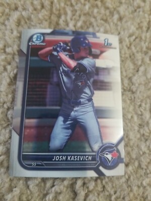 JOSH KASEVICH 2022 BOWMAN DRAFT BDC-45 BLUE JAYS (FIRST ROOKIE PROSPECT ...