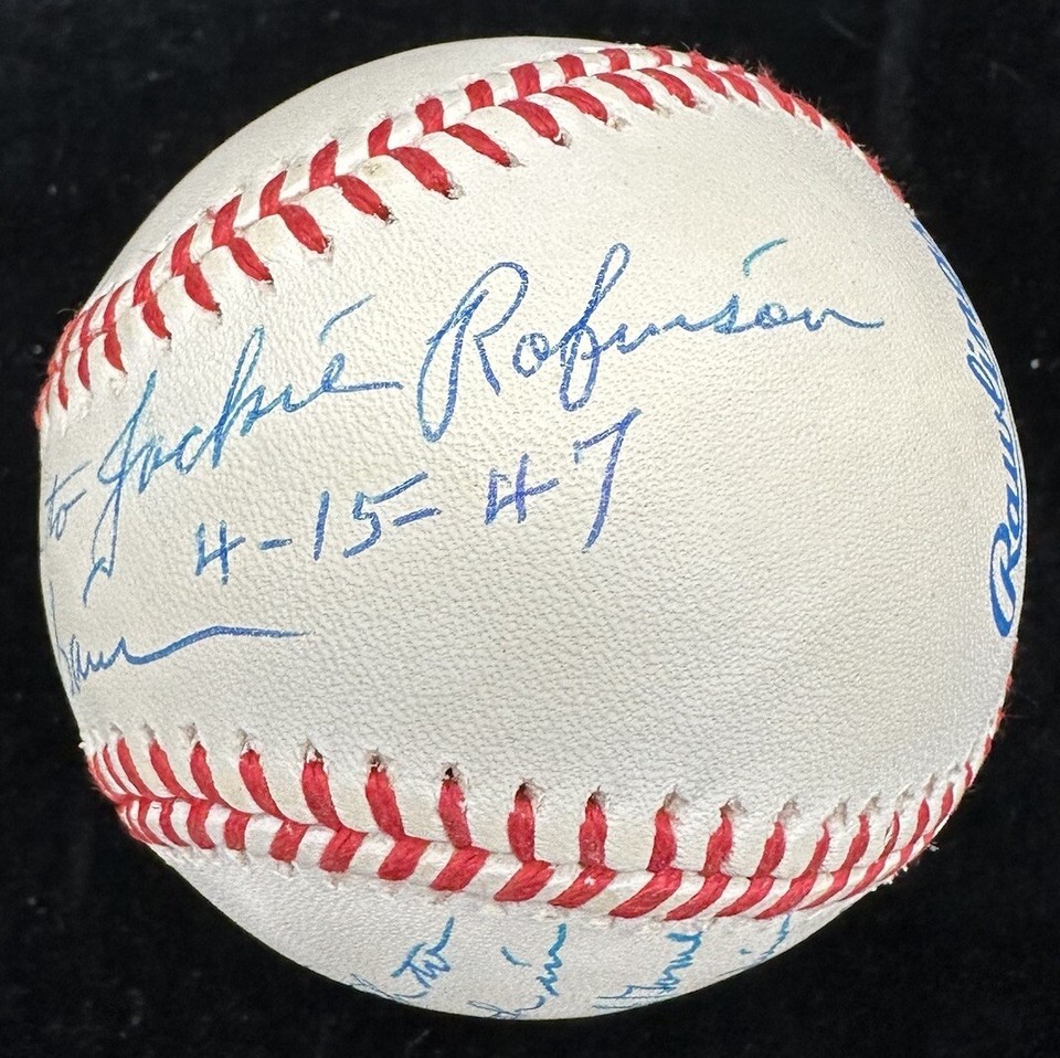 Johnny Sain 1st Pitch To Jackie Robinson Signed Baseball JSA | eBay