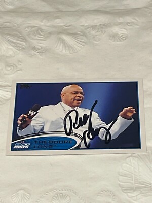 Theodore Long Autographed Hand Signed Card Wrestling WWE | eBay
