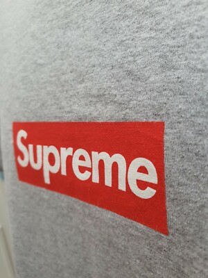 SS14 Supreme 20th Anniversary Box logo tee heather grey T SS14 Supreme 20th Anniversary Box logo tee heather grey T