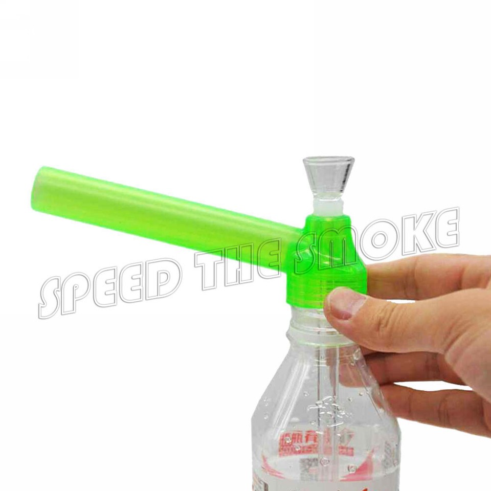 Cool Bong Glass Pipe Screw on Bottle Water Hookah On-the-Go Converter ...