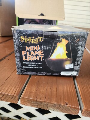 Spirit Halloween Mini Flame Light Hanging Cauldron 8" diameter Prop ...