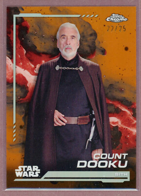 2024 Topps Chrome Star Wars Orange Refractor #129 Count Dooku/25 | eBay