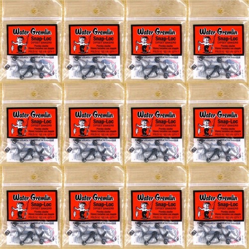 (12) Packs Water Gremlin 1/8 Oz Snap Loc Dipsey Swivel Sinkers Lot ...