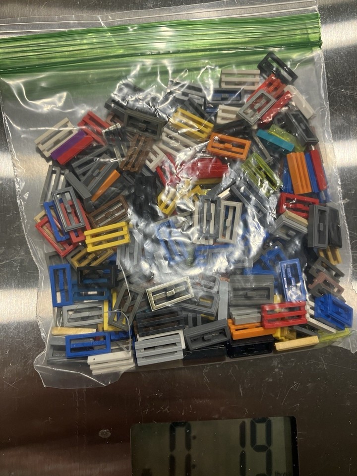 LEGO 100+ 1x2 Modified Tile w Grille Multi-Color Building Blocks Bricks ...