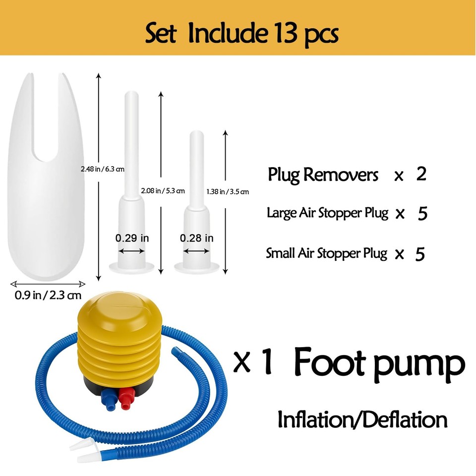 Exercise Yoga Ball Pump Kit - Manual Foot Pump with Plug Replacement ...