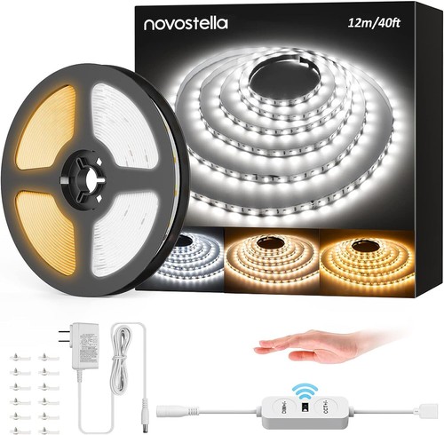 Novostella 20ft/40ft Activated Tunable White LED Strip Light Dimmable ...