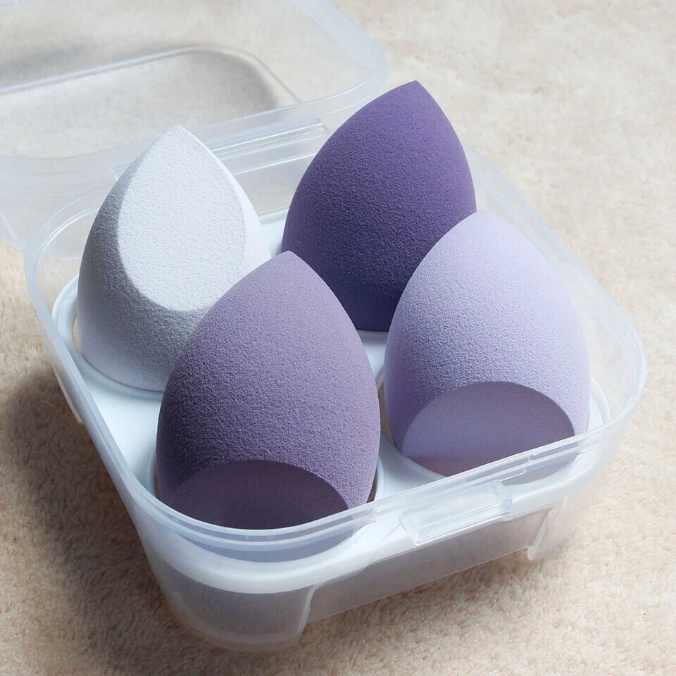 Makeup Sponges Cosmetics Foundation 4pcs Blender Puff Beauty Set In ...