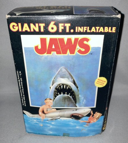 Jaws Shark Inflatable 6 Foot Water Float Pool Vintage 1986 Rare Movie ...