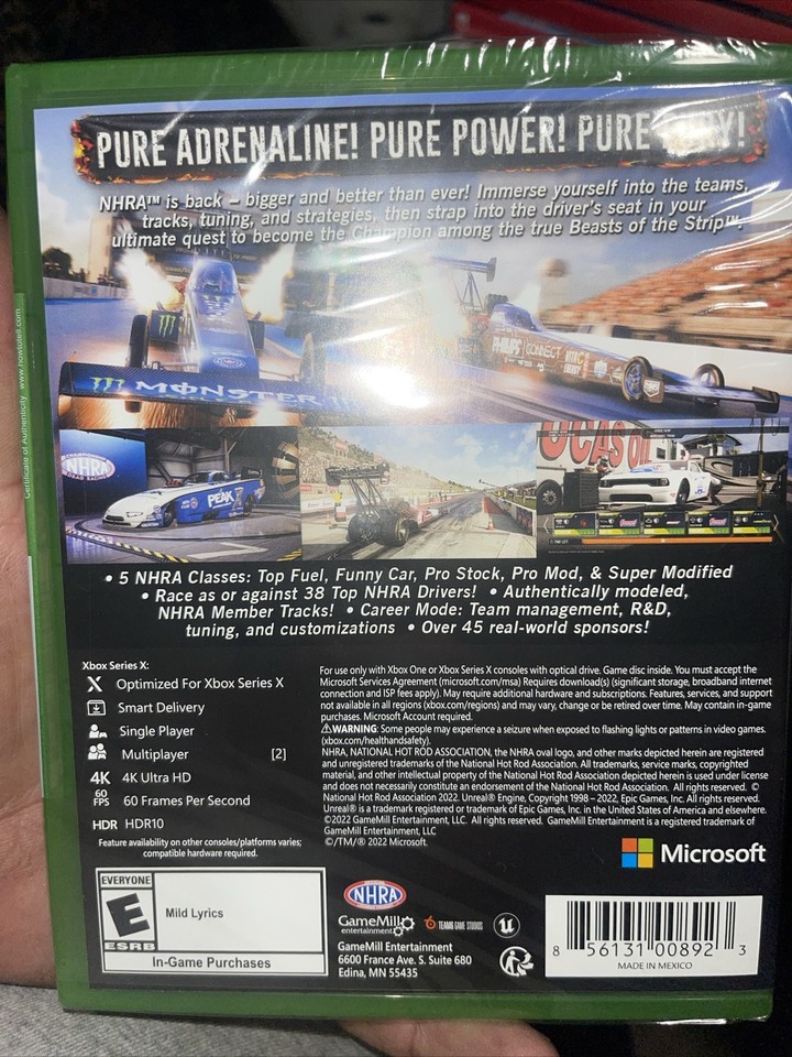 NHRA Championship Drag Racing: Speed For All Xbox One Series X New ...