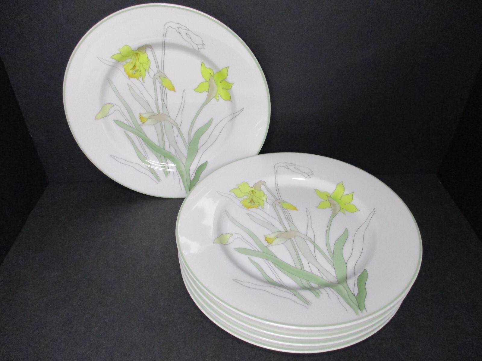Block Spal Set of 5 Daffodil Bread Plates by Mary Lou Goertzen 6 1/2 ...