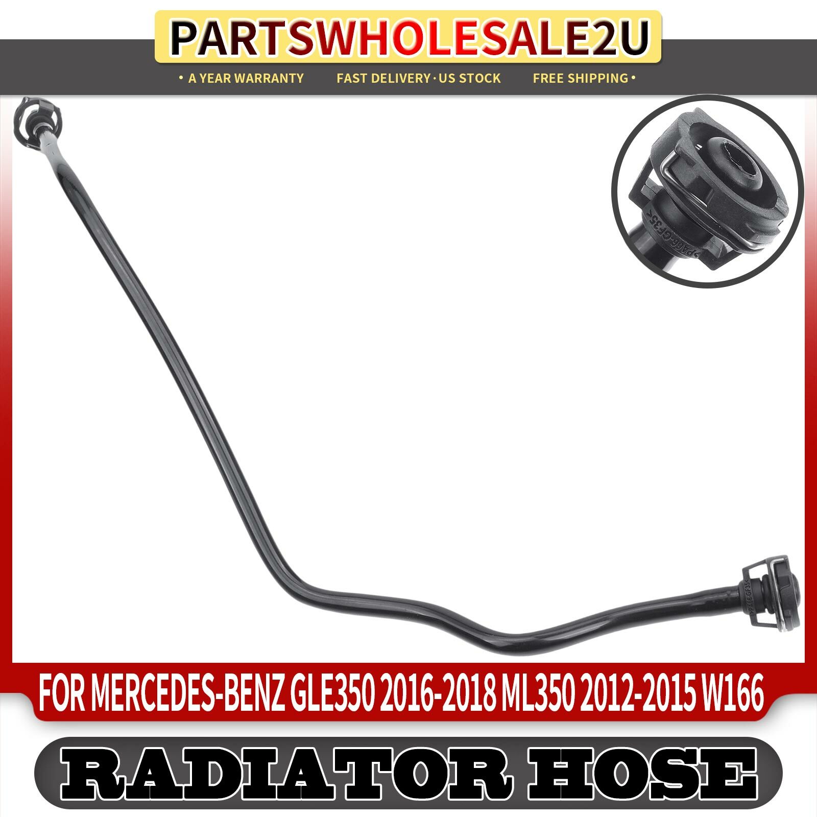 Engine Coolant Hose for Mercedes-Benz W166 GLE350 2016 2017 2018 ML350 ...