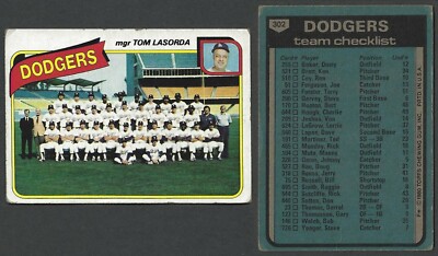 LOS ANGELES DODGERS TEAM CARD - 1980 TOPPS # 302 - NICE VINTAGE ...