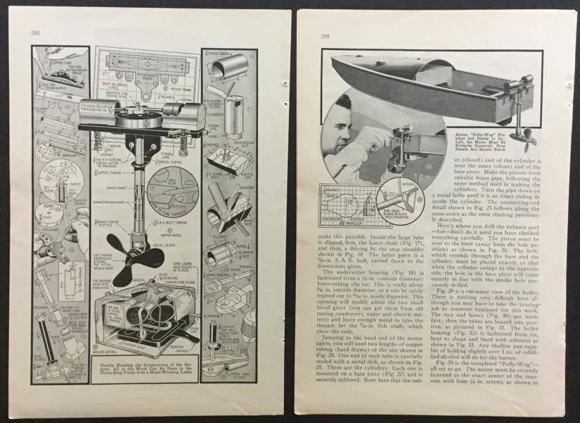 Steam Powered Model Outboard Engine and 23" Hydroplane 1933 HowTo build ...