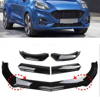 for Ford Puma ST-Line 2019-2022 Gloss Black Front Bumper Lip Spoiler ...
