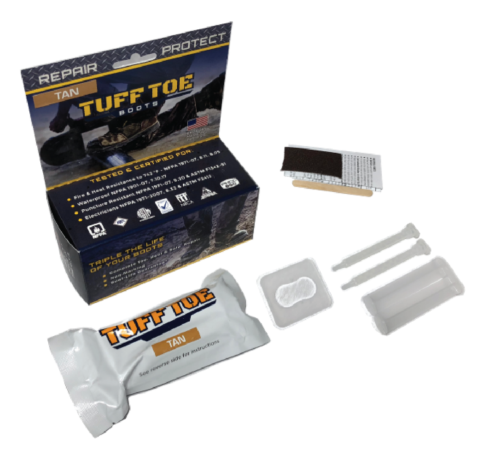 TUFF TOE Original Formula Work Boot Toe Guard Protection & Leather ...