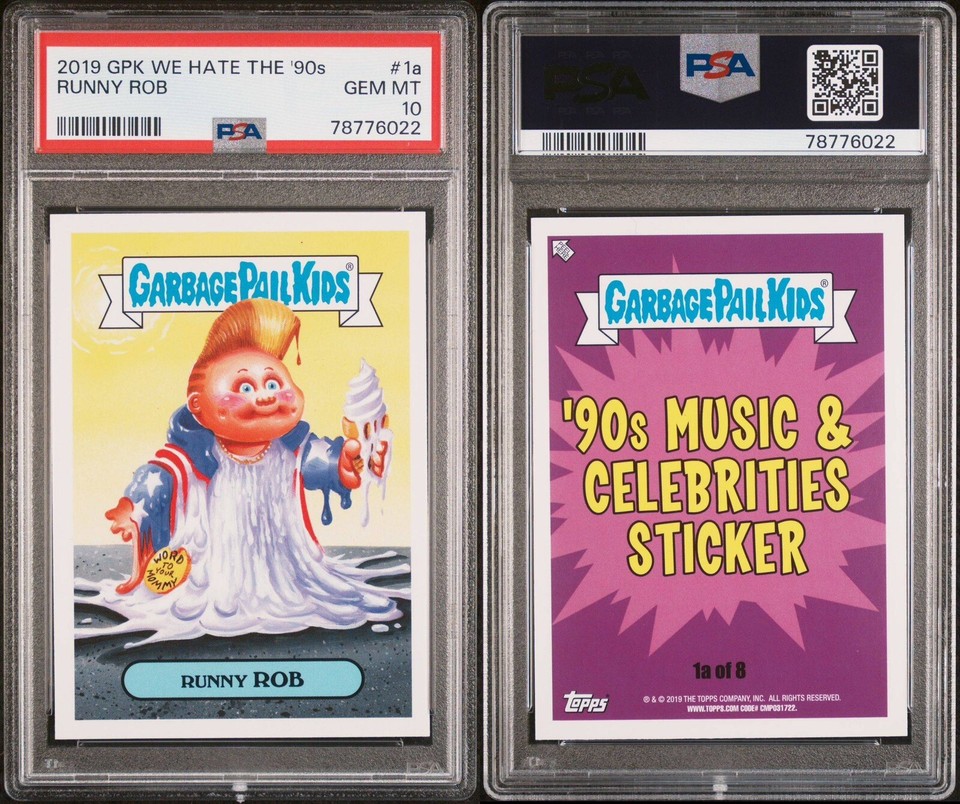 2019 Garbage Pail Kids We Hate The 90s Runny Rob #1a Vanilla Ice Rap ...