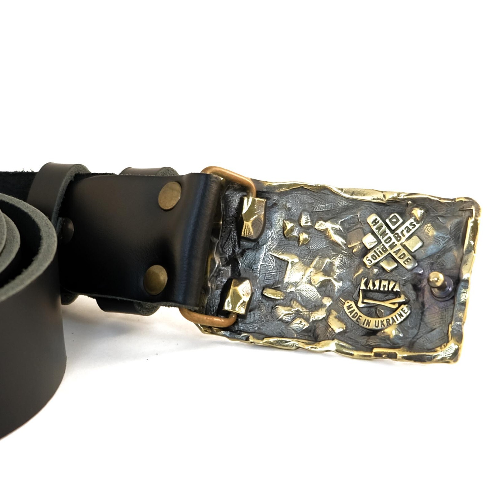 Crystal solid brass belt buckle, Rock belt buckle, Textural handmade ...