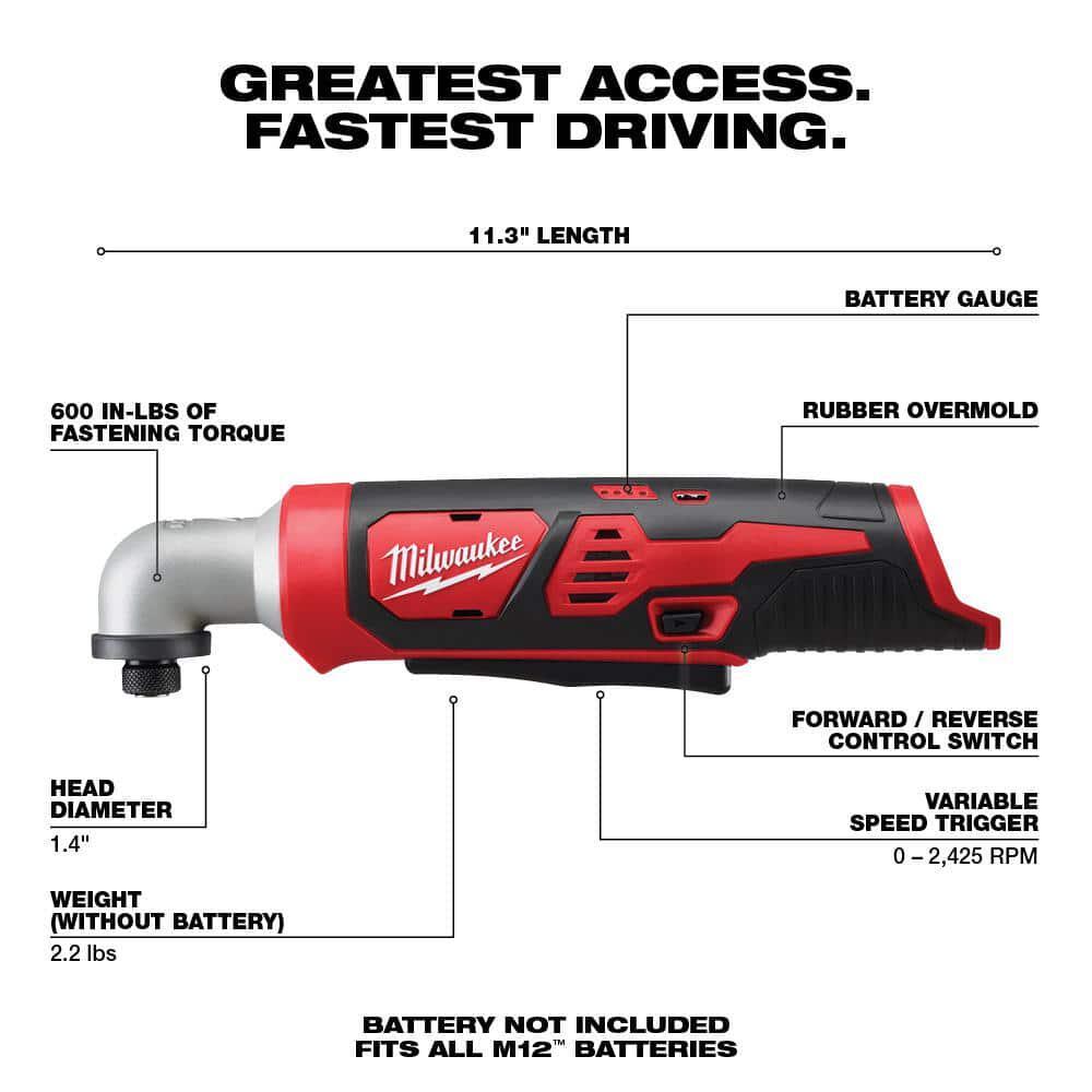 Milwaukee Cordless Impact Driver Right Angle 12-Volt 1/4-Inch | eBay