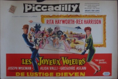 HAPPY THIEVES Belgian movie poster REX HARRISON RITA HAYWORTH 1961 | eBay