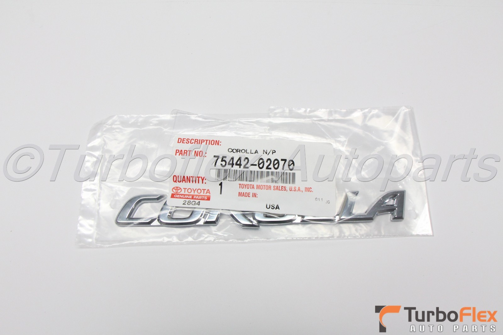 Toyota Corolla 2003-2008 Rear Trunk COROLLA Emblem Genuine OEM 75442 ...