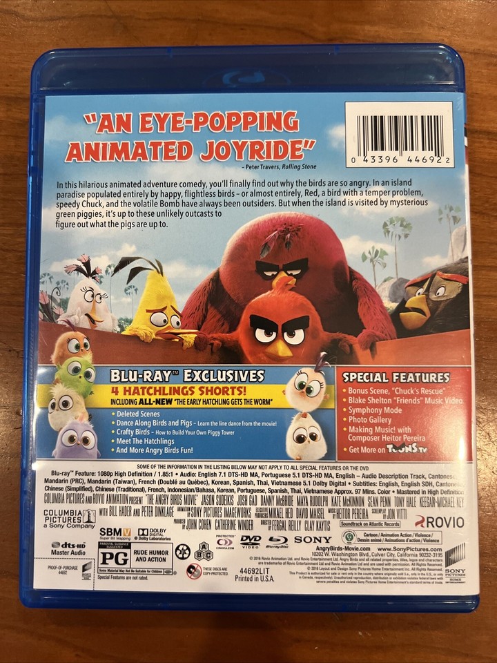 The Angry Birds Movie (Blu-ray & DVD, 2016) 43396446922 | eBay