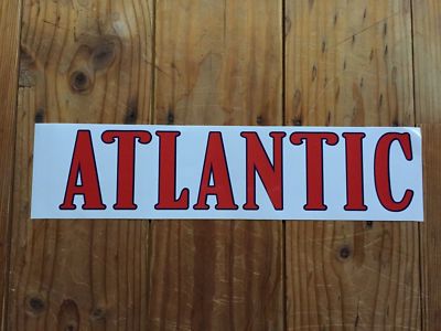 Atlantic text self-adhesive vinyl sticker for petrol bowser | eBay