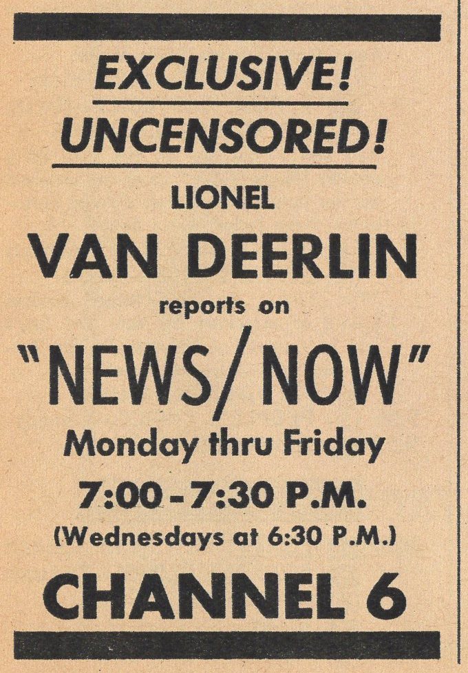 1960 XETV TV AD ~ LIONEL VAN DEERLIN NEWS / NOW in SAN DIEGO,CALIFORNIA ...