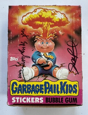1985 Topps Garbage Pail Kids OS1 Wax Box Signed by John Pound ...