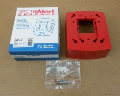1 NIB SYSTEM SENSOR BBS-2 BBS2 WALL BACK BOX SKIRT RED (5 AVAILABLE) | eBay