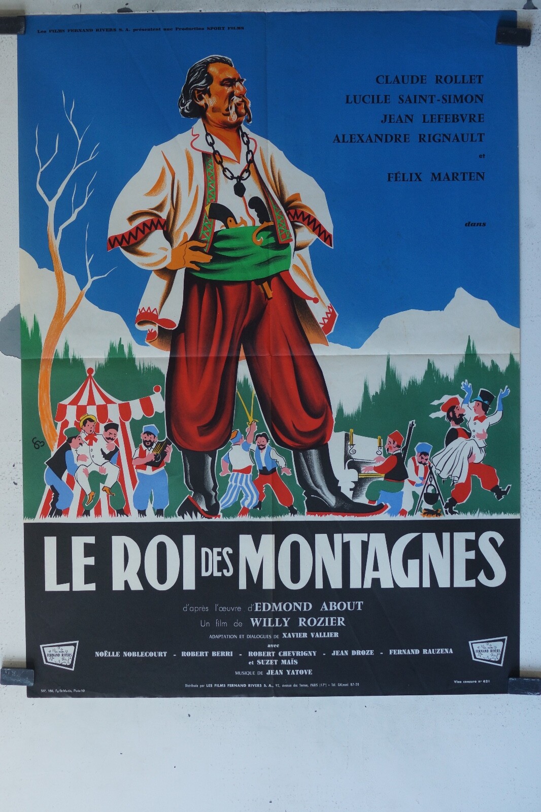 ROI DES MONTAGNES (LE) MOVIE POSTER ORIGINAL (60X80) Claude Rollet ...