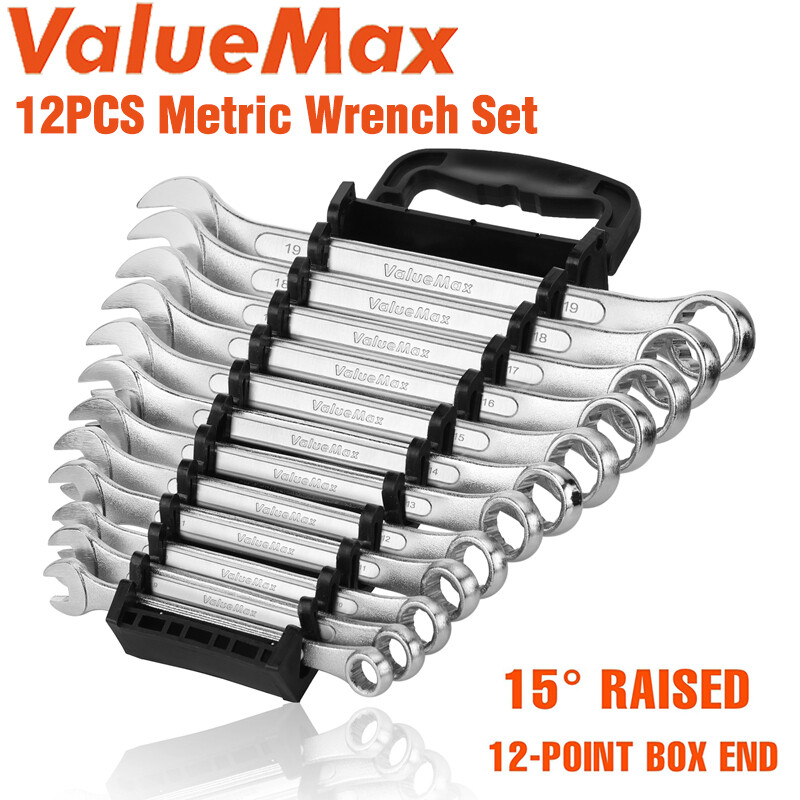 ValueMax 12PC Metric Combination Wrench Set Professional Wrenches 12 ...