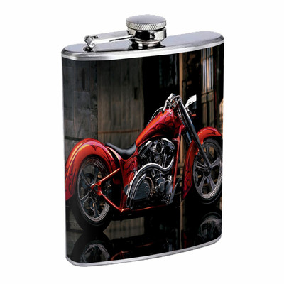 Motorcycles D11 Flask 8oz Stainless Steel Custom Speed Racing Bike | eBay