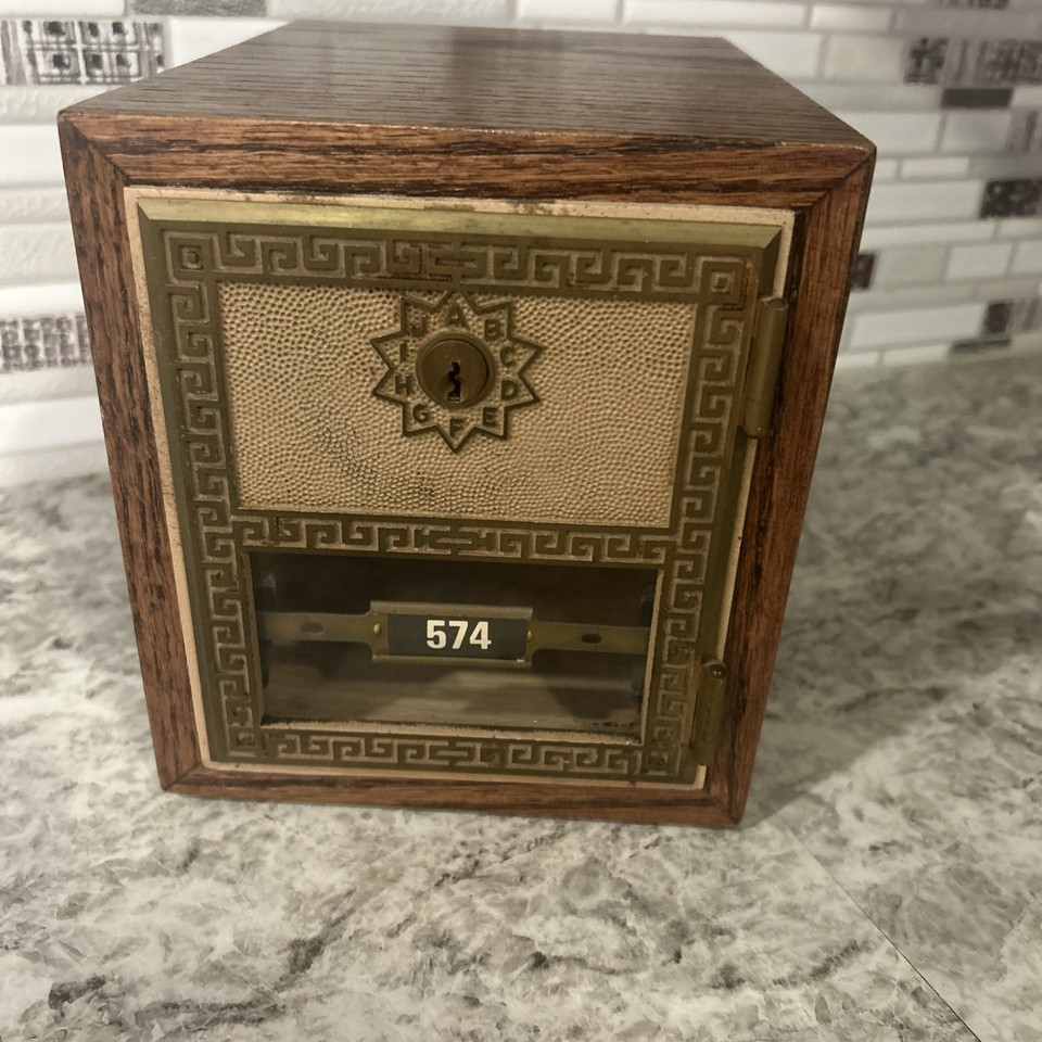 Vintage Antique US Post Office Brass PO Box Door Keyed | eBay