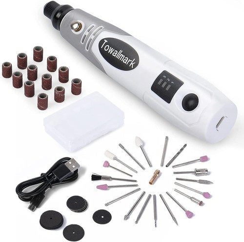 Cordless Rotary Tool Kit, Rechargeable Craftsman Tool Set, 50 ...