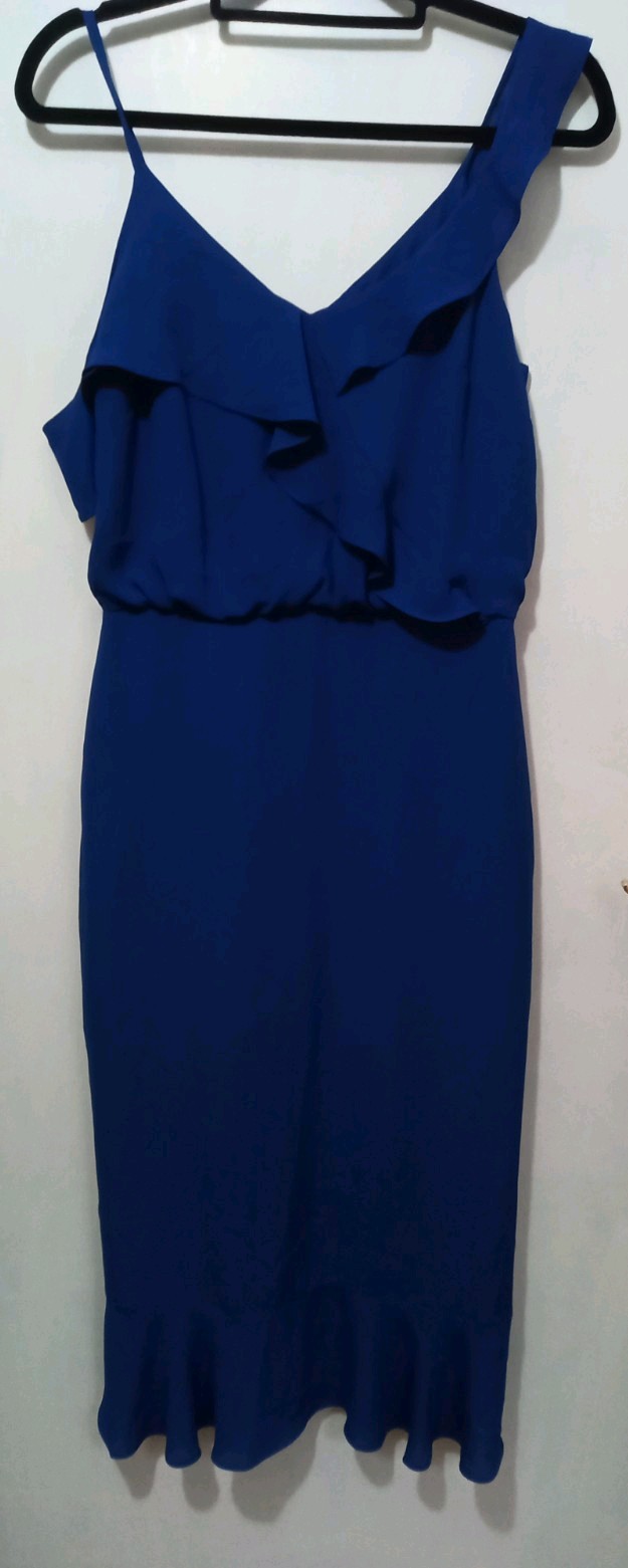 Oasis Blue Chiffon Occasion Dress Size 10 | eBay