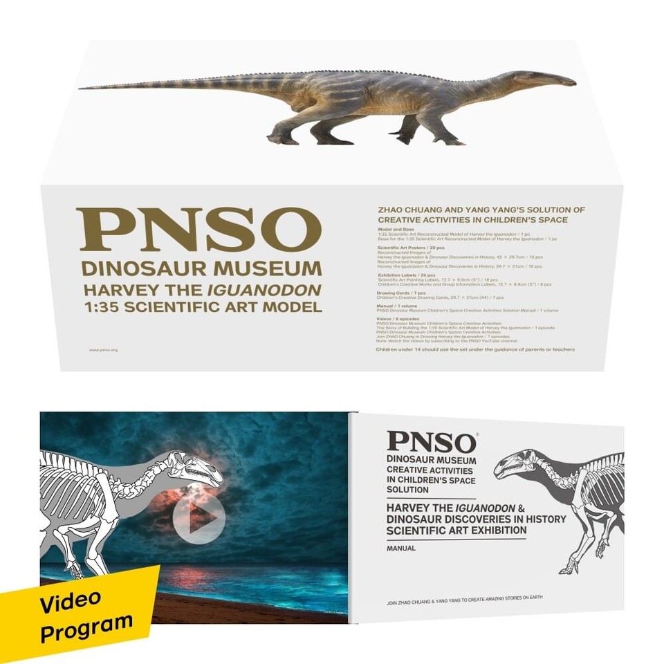 PNSO Dinosaur Museums Series:Harvey The Iguanodon 1:35 Scientific Art ...