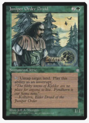 Vintage Magic the Gathering Juniper Order Druid (x4) PLAYSET MtG Ice ...