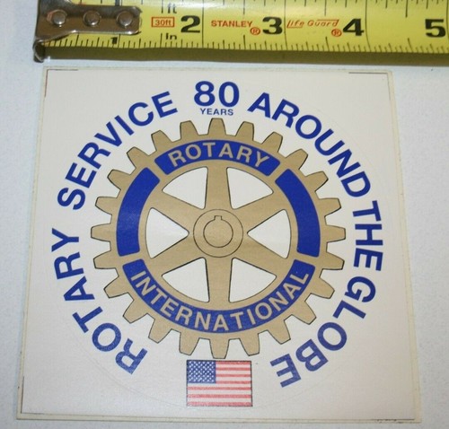 10 Vintage Rotary International 80 Year Anniversary Stickers Around The ...