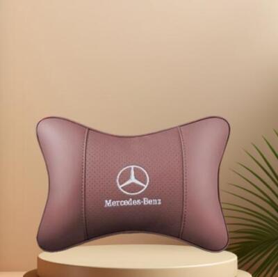For Mercedes-Benz Car Seat Headrest Neck Cushion Pillow Leather Neck ...