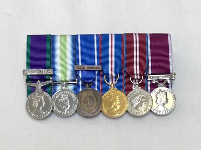 Mounted Miniature Medals, Ireland, Falklands, IFOR, Golden Diamond ...