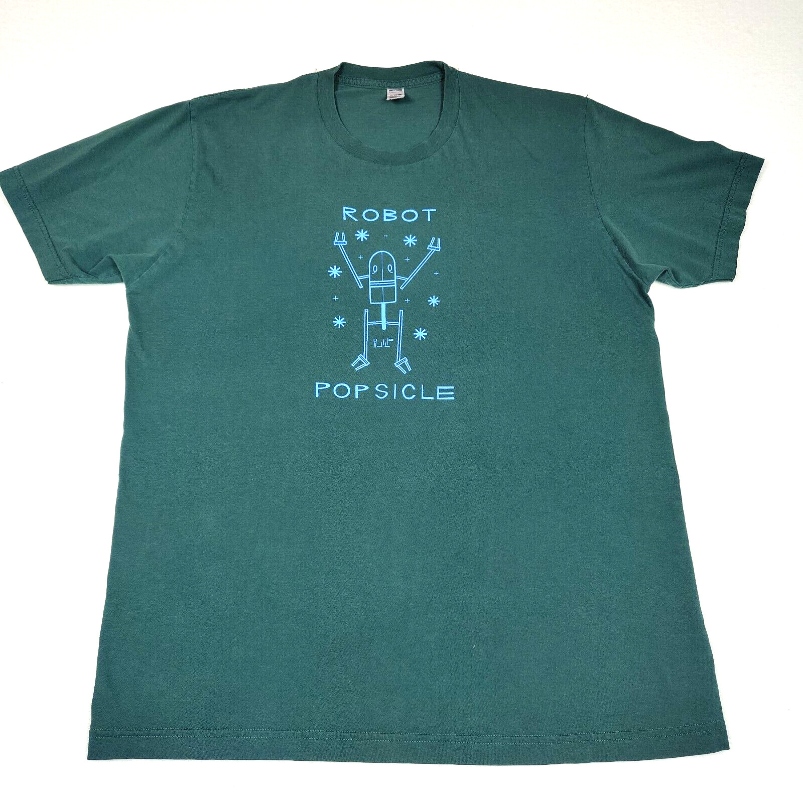 Rare Vintage Robot Popsicle Graphic T-Shirt - Green C… - Gem