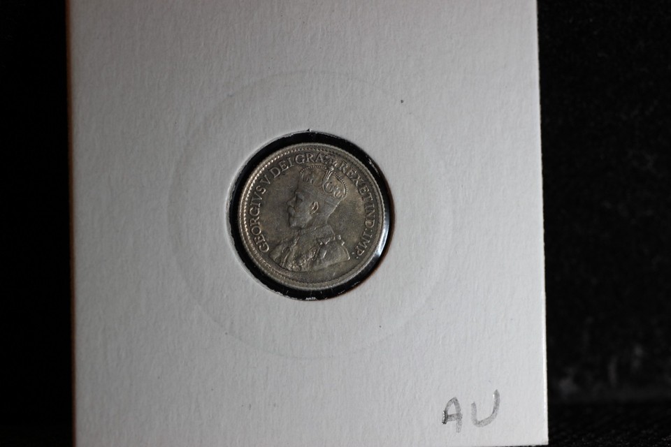 1920 Canada 5 cents silver coin,high grade collectible coin,free ...