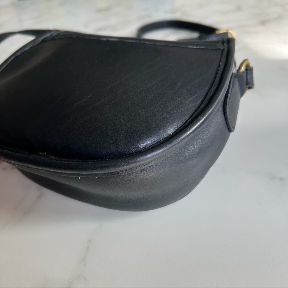COACH Vintage Watson Turnlock Round Crossbody Bag 9981 Black Leather ...