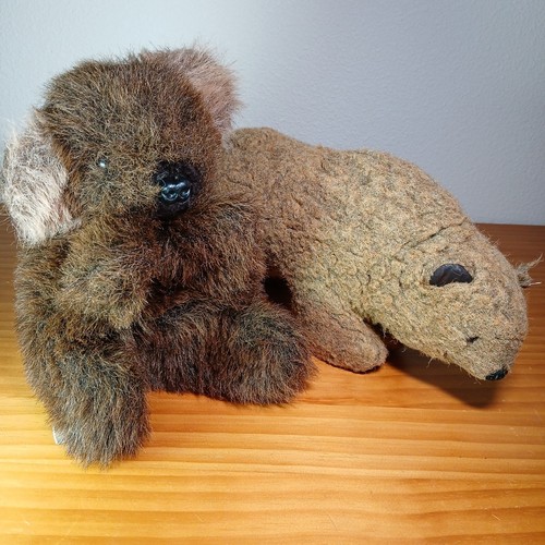 Vintage Dakin Grizzly Bear Plush and Koala Puppet Stuffed Animal Korea ...