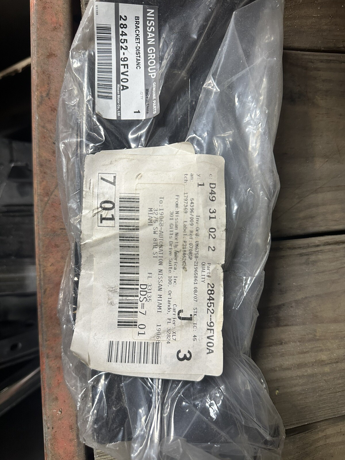 Genuine Nissan Bracket-distance Sensor 28452-9fv0a for sale online | eBay